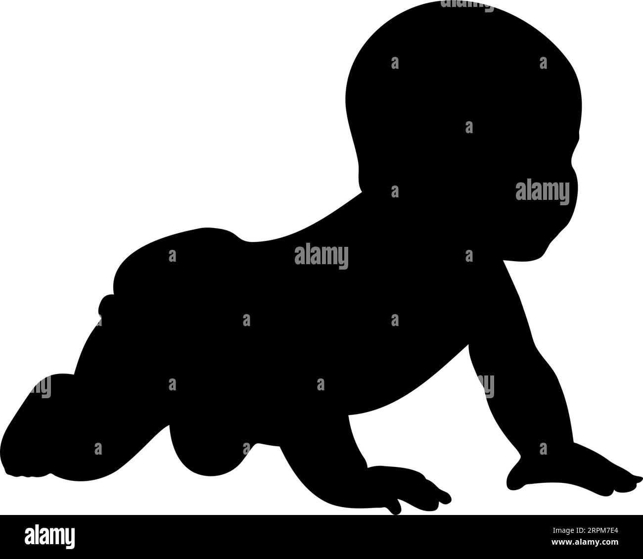 Baby crawling silhouette. Vector illustration Stock Vector Image & Art ... Baby crawling silhouette. Vector illustration Stock Vector Image & Art ...