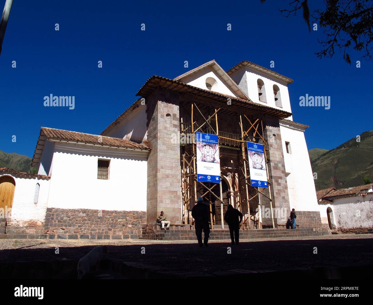 The vintage church in the small city on Altiplano, Peru, South America ...