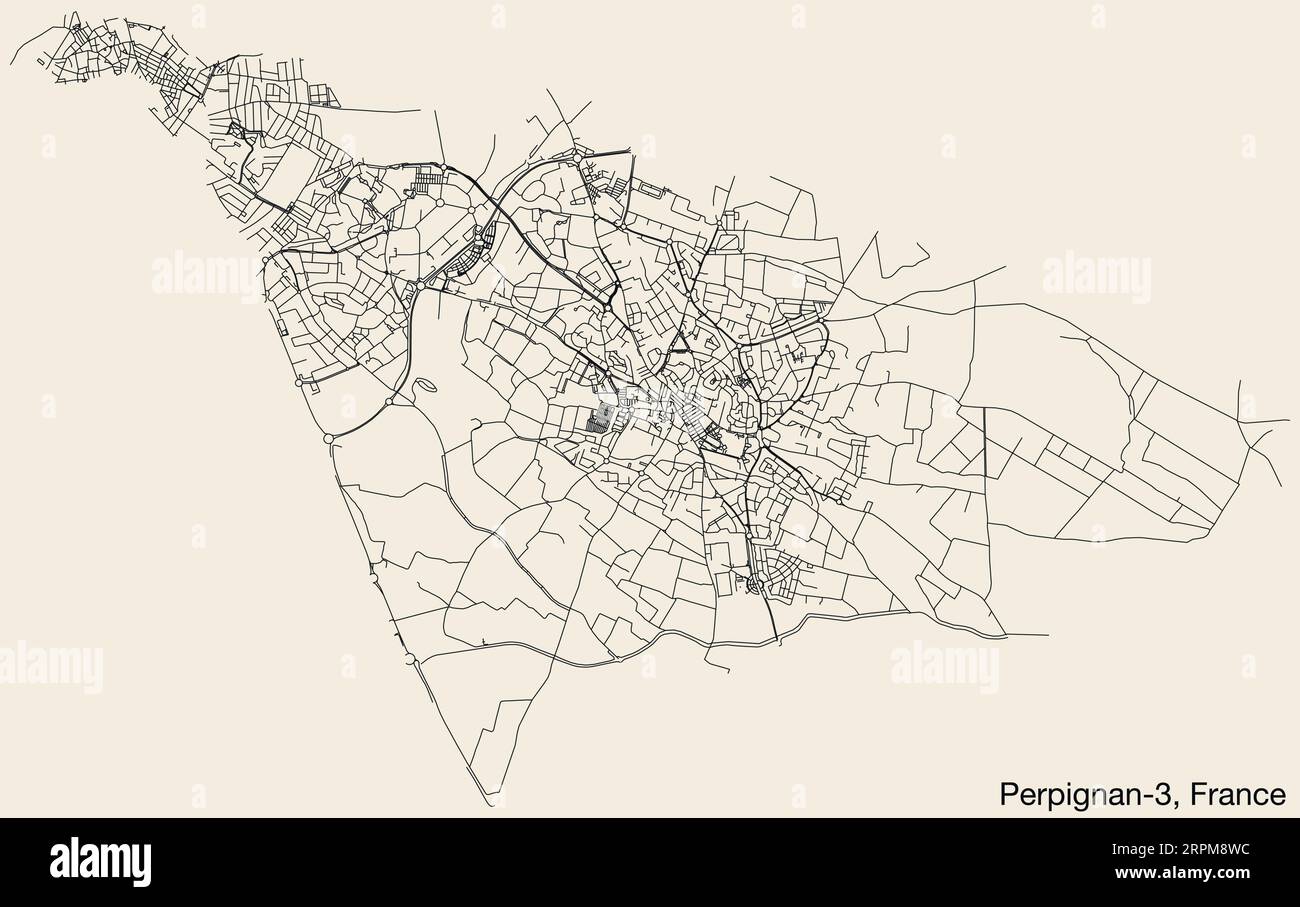 Perpignan vector map Stock Vector Images - Alamy