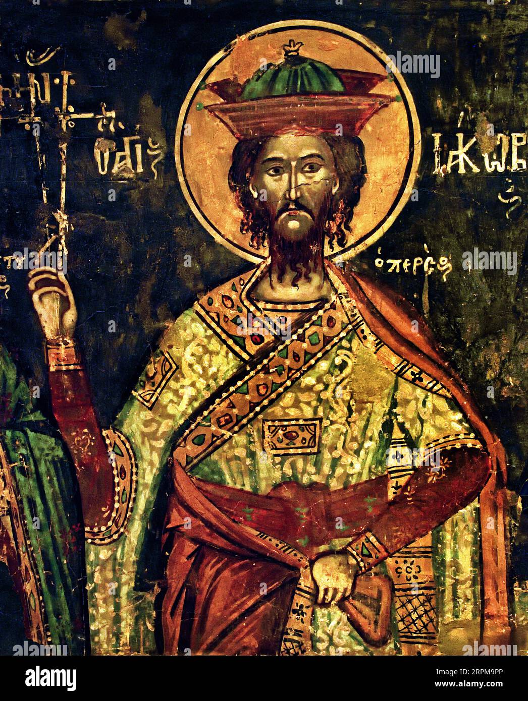 Mural depicting Saint Jacob the Persian from the Catholicon of the ...