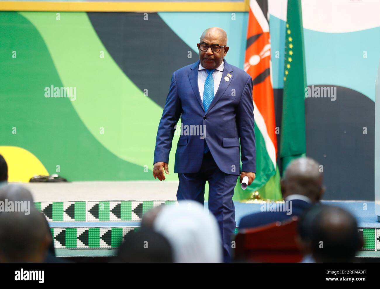 Azali Assoumani, President of the Comoros, arrives to attend the Africa ...