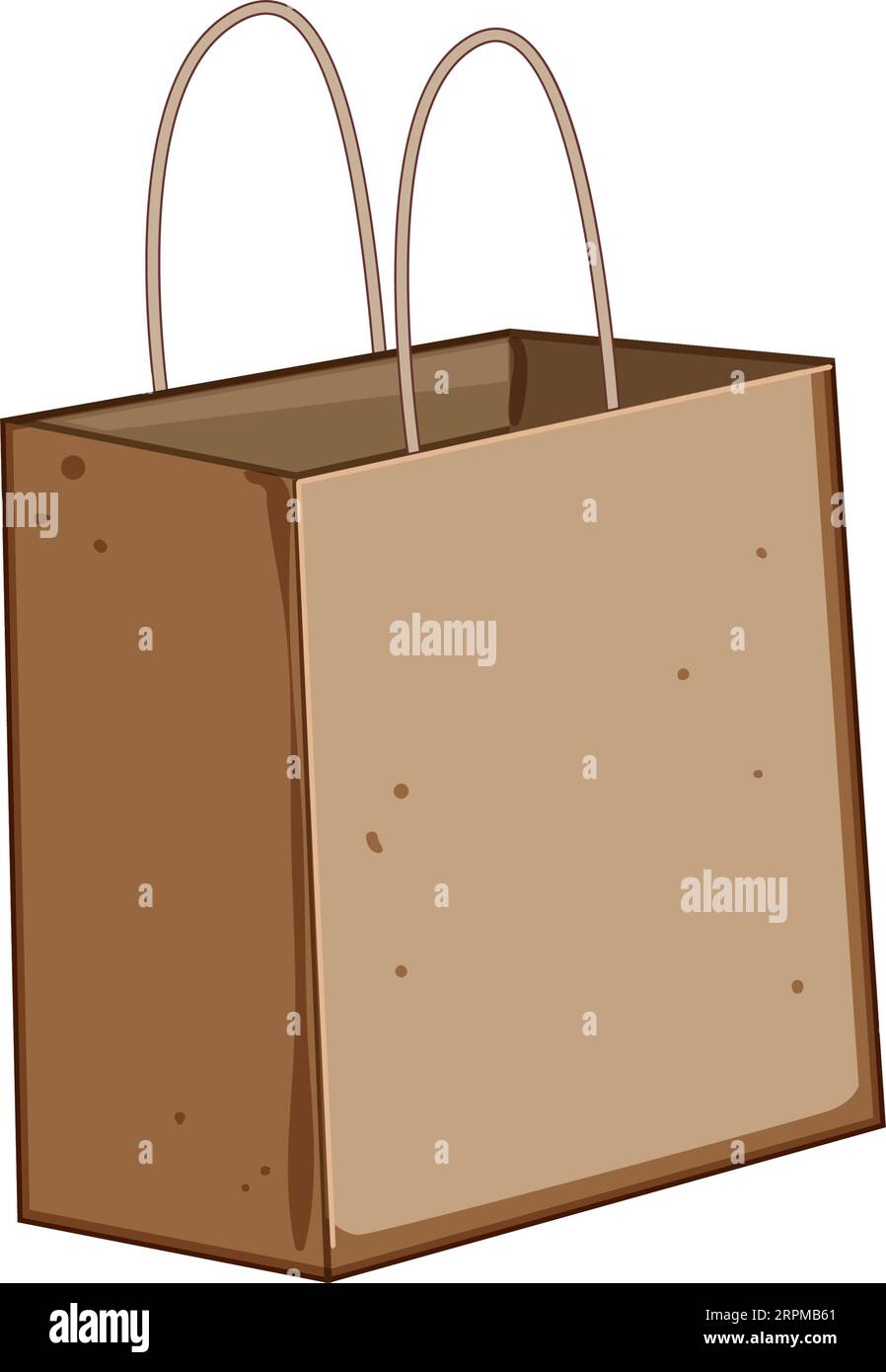 empty paper lunch bag cartoon vector illustration Stock Vector Image ...