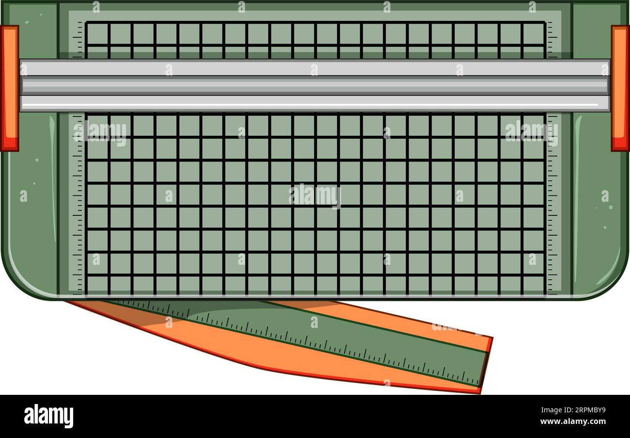 modern paper trimmer cartoon vector illustration Stock Vector Image ...