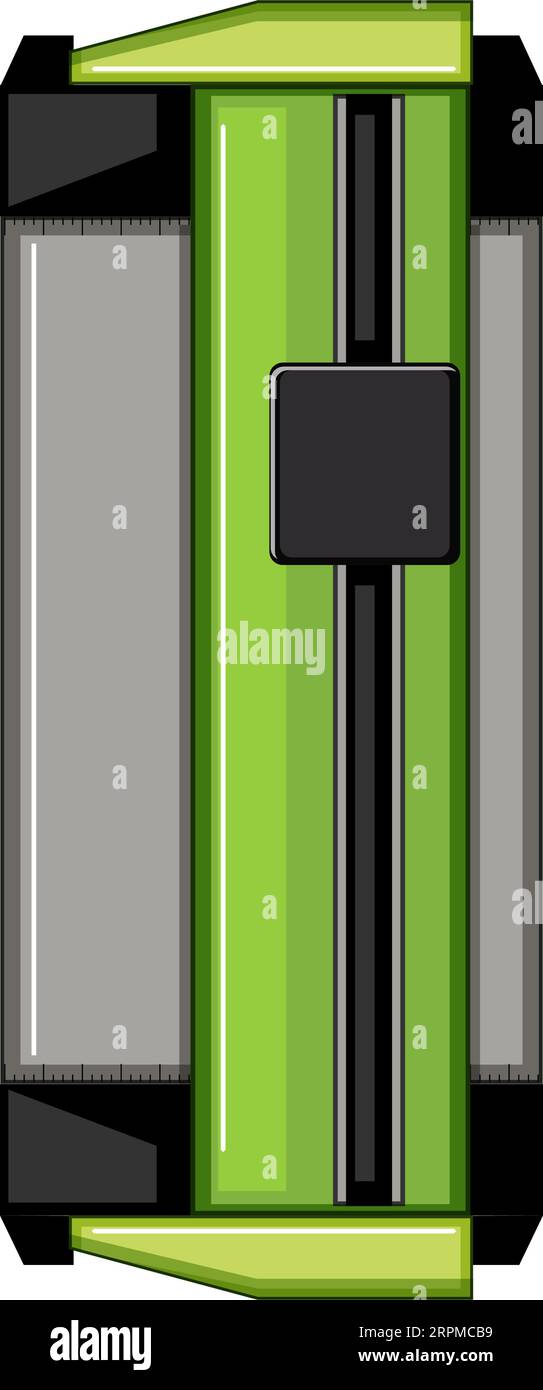 project paper trimmer cartoon vector illustration Stock Vector Image ...