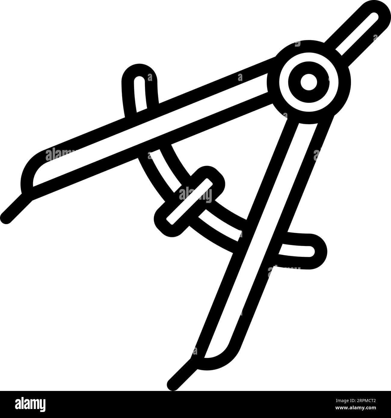 Line icon compass for drawing as an editable outline for web design ...