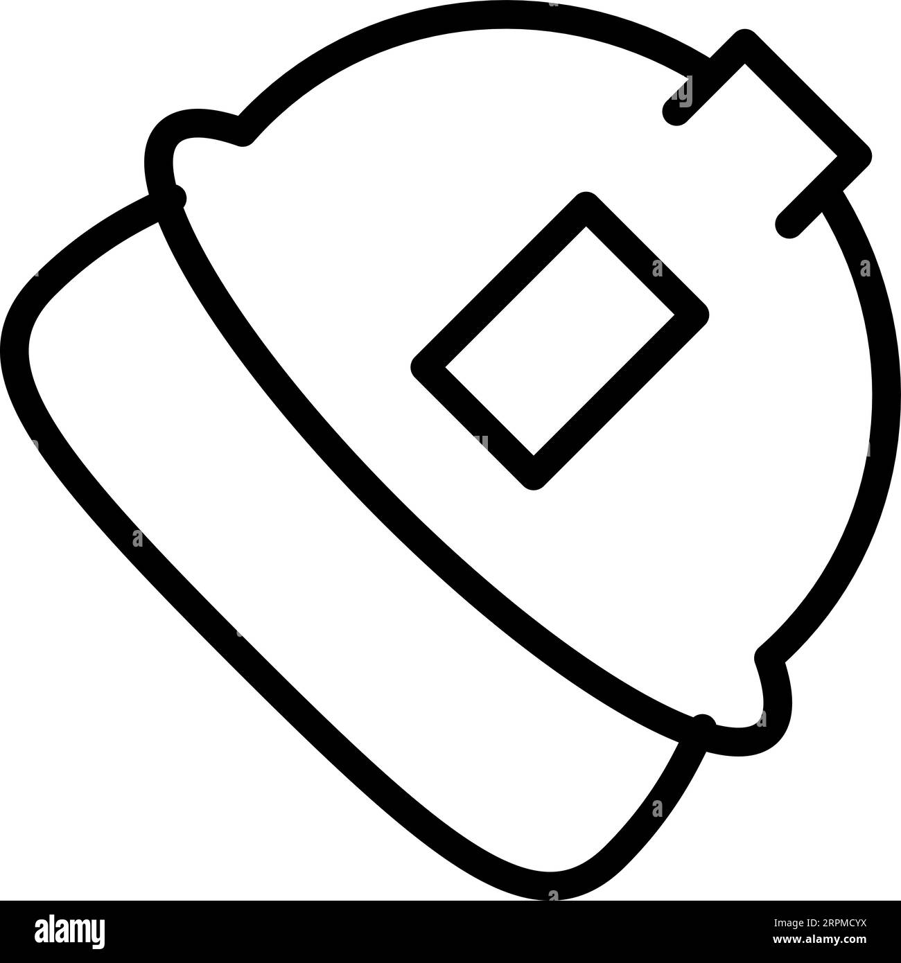 Helmet equipment icon outline hi-res stock photography and images - Alamy
