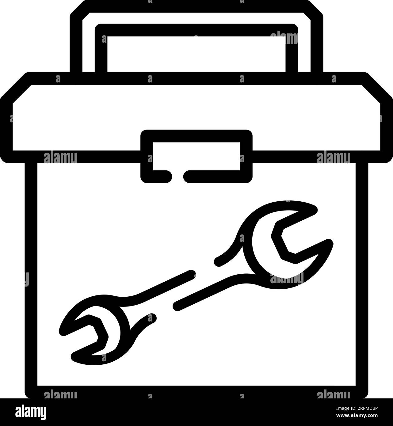 Line icon of toolbox as an editable outline for web design Stock Vector ...