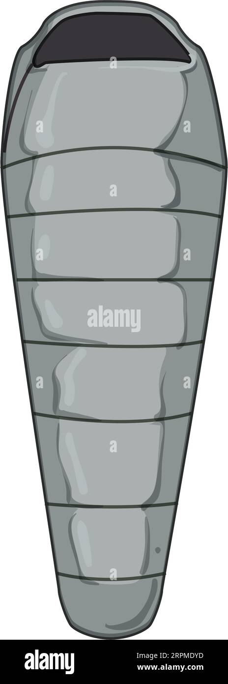 travel sleeping bag cartoon vector illustration Stock Vector Image ...