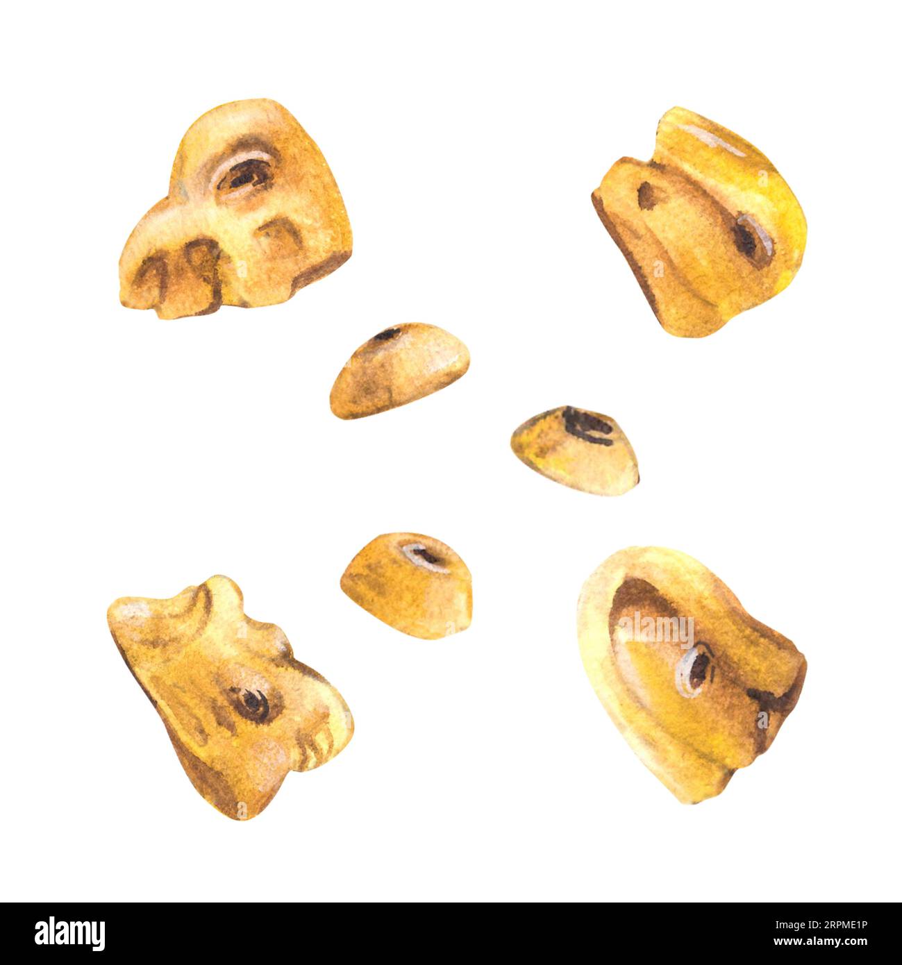 Set of yellow grips different shapes for climbing wall Holds for rock ...