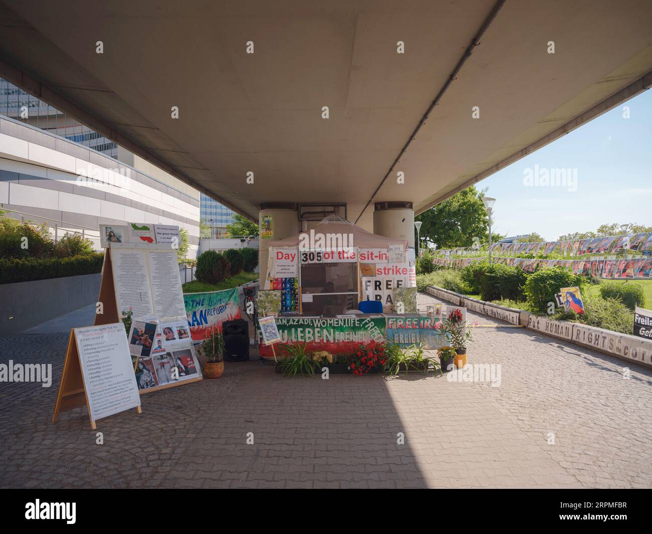 Vienna, Austria - July 27, 2023: UN headquarters building in the ...
