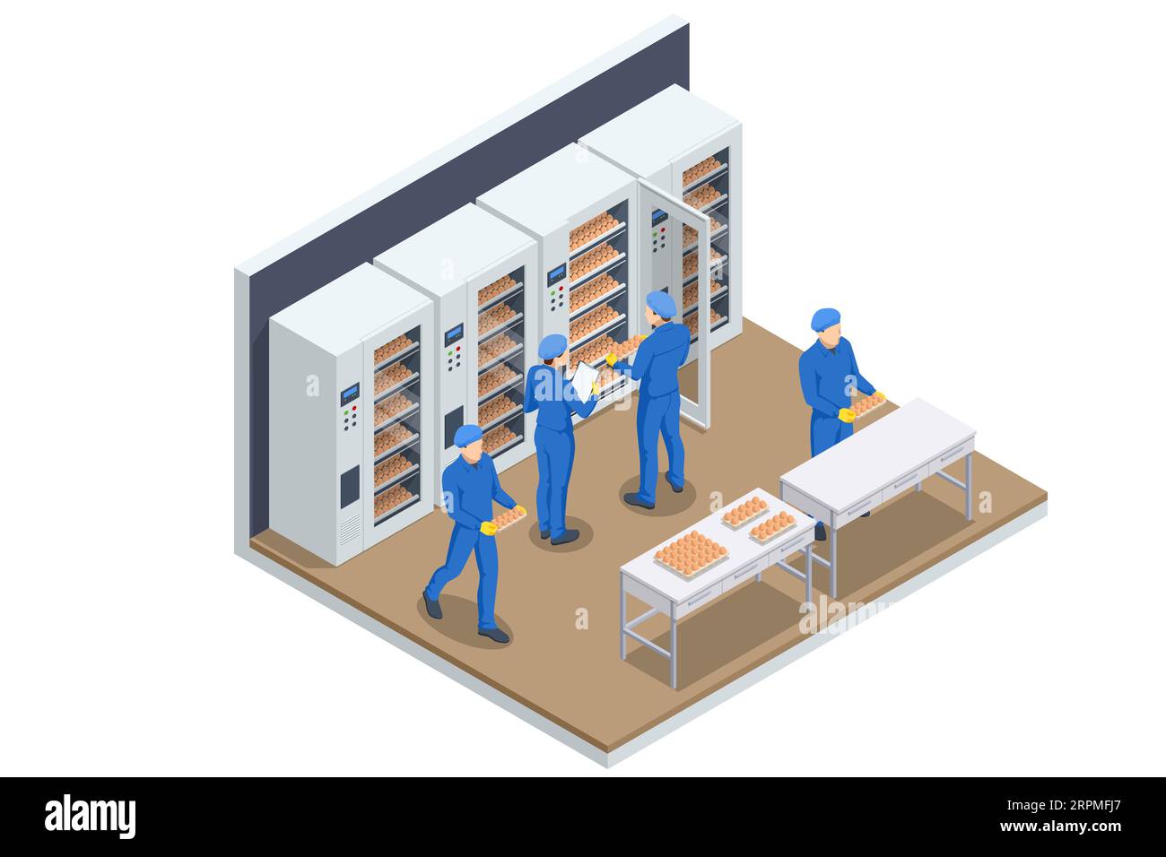Isometric Chicken Roost in Poultry Farm, Raising Chickens on a Poultry ...