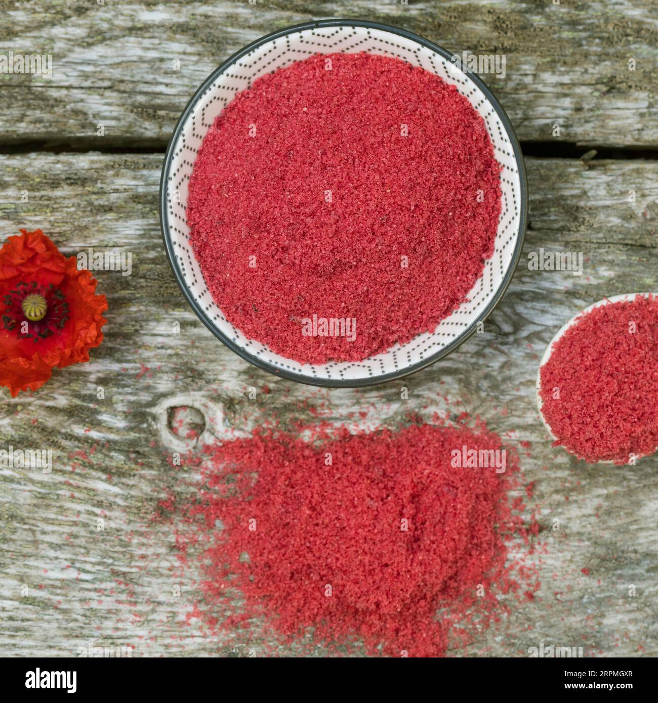 Common poppy, Corn poppy, Red poppy (Papaver rhoeas), selfmade flower ...