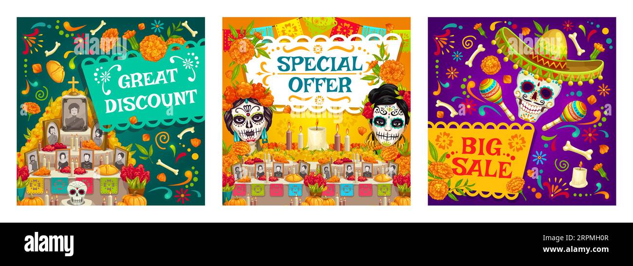Day of the Dead mexican holiday sale, special offer and discount ...
