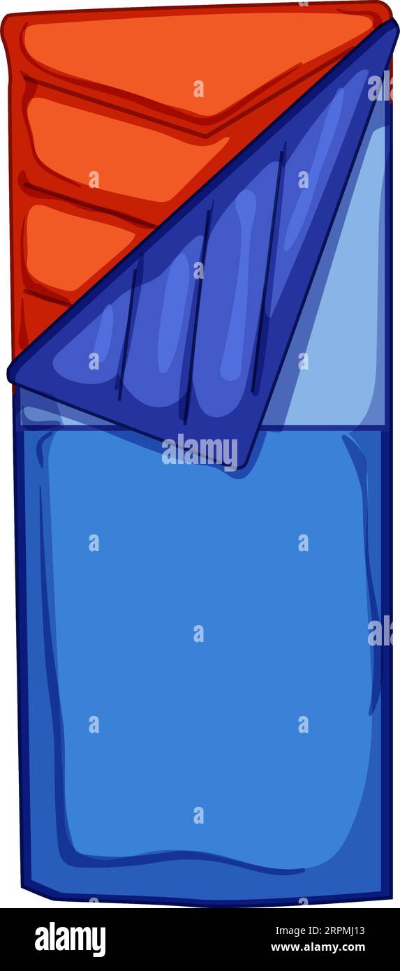 recreation sleeping bag cartoon vector illustration Stock Vector Image ...