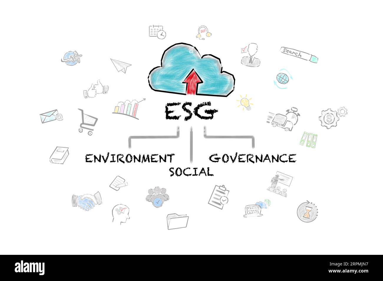 ESG. Environment Social Governance. Web icon for business and ...