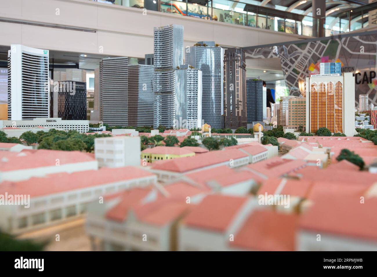 3D sand model table of Singapore city urban planning infrastructure in ...