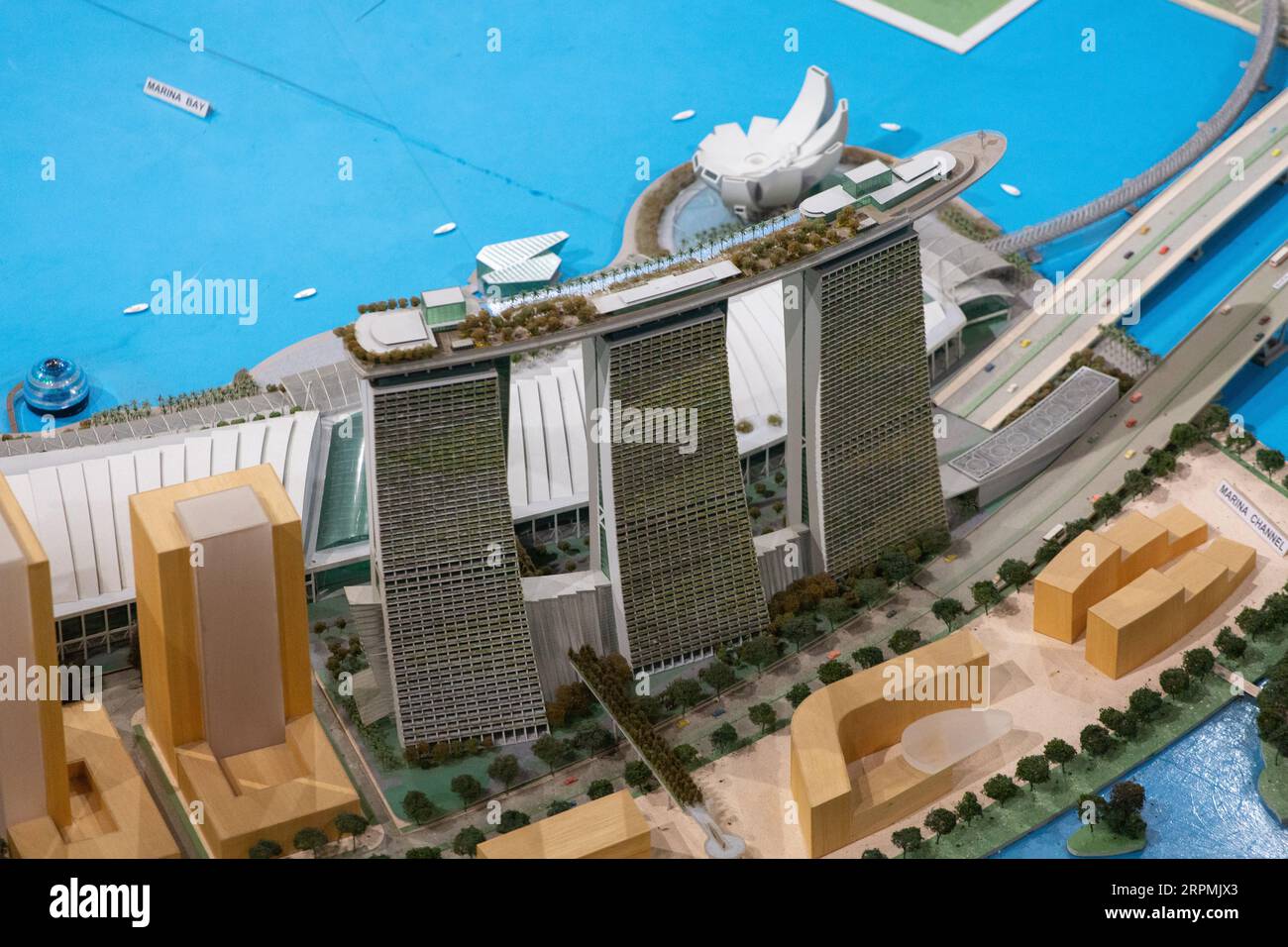 3D sand model table of Singapore city urban planning infrastructure in ...