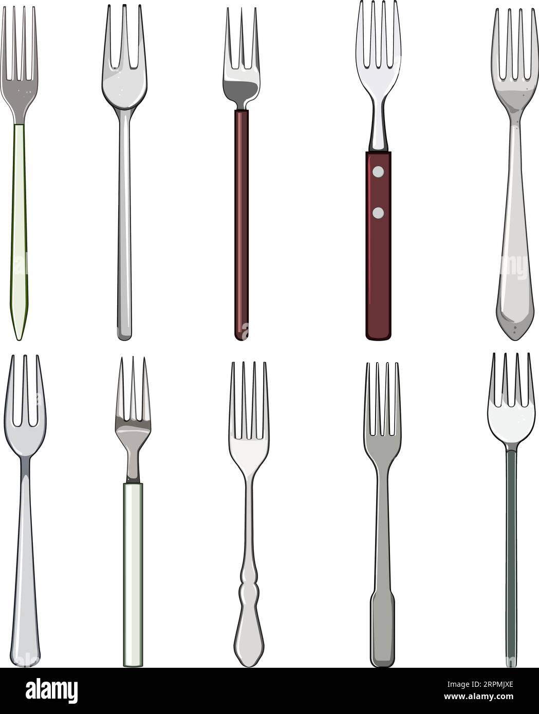 fork set cartoon vector illustration Stock Vector Image & Art - Alamy
