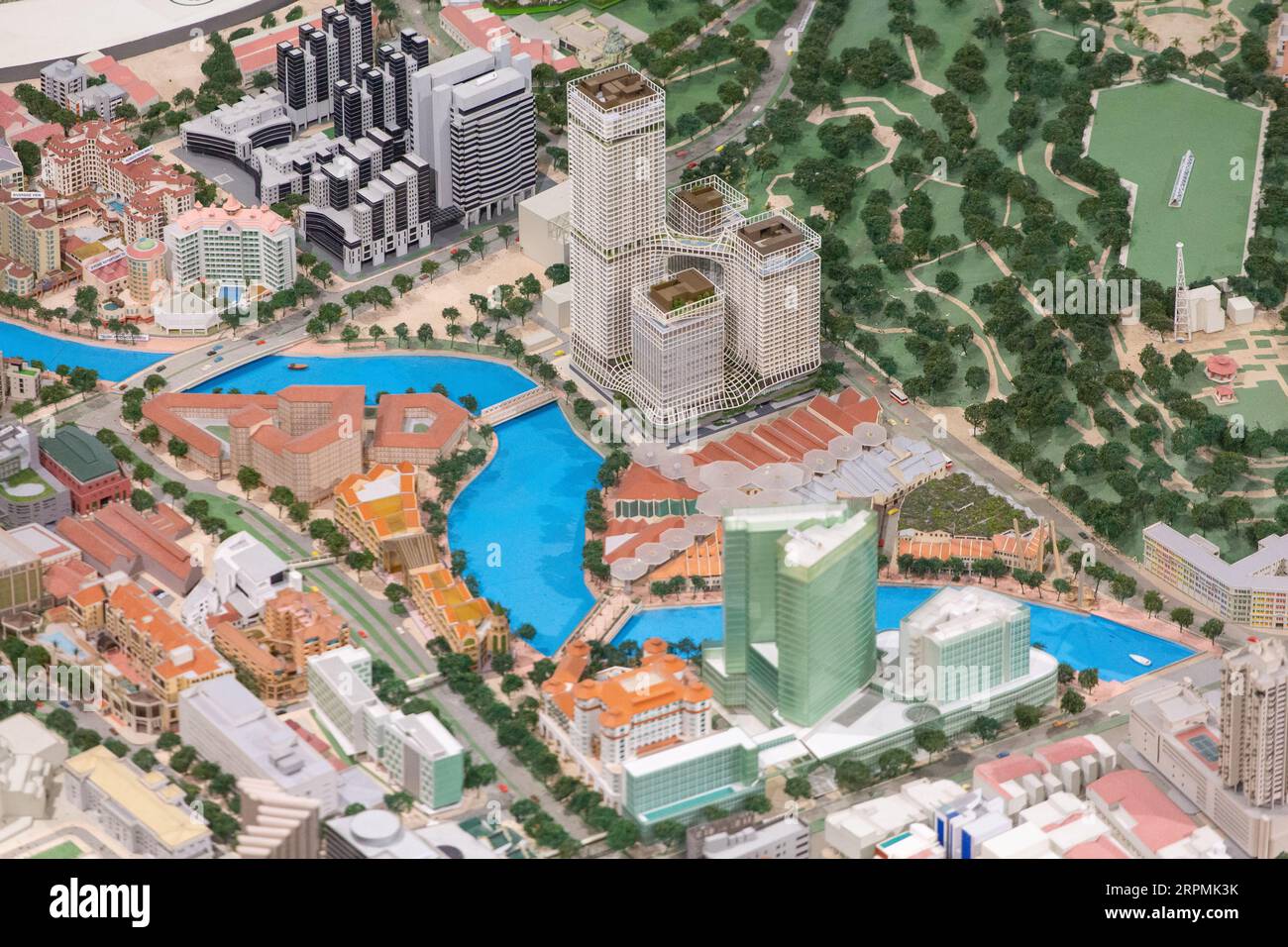 3D sand model table of Singapore city urban planning infrastructure in ...