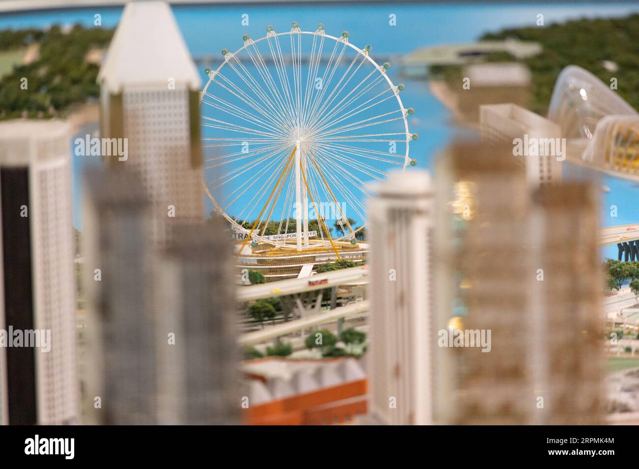 3D sand model table of Singapore city urban planning infrastructure in ...