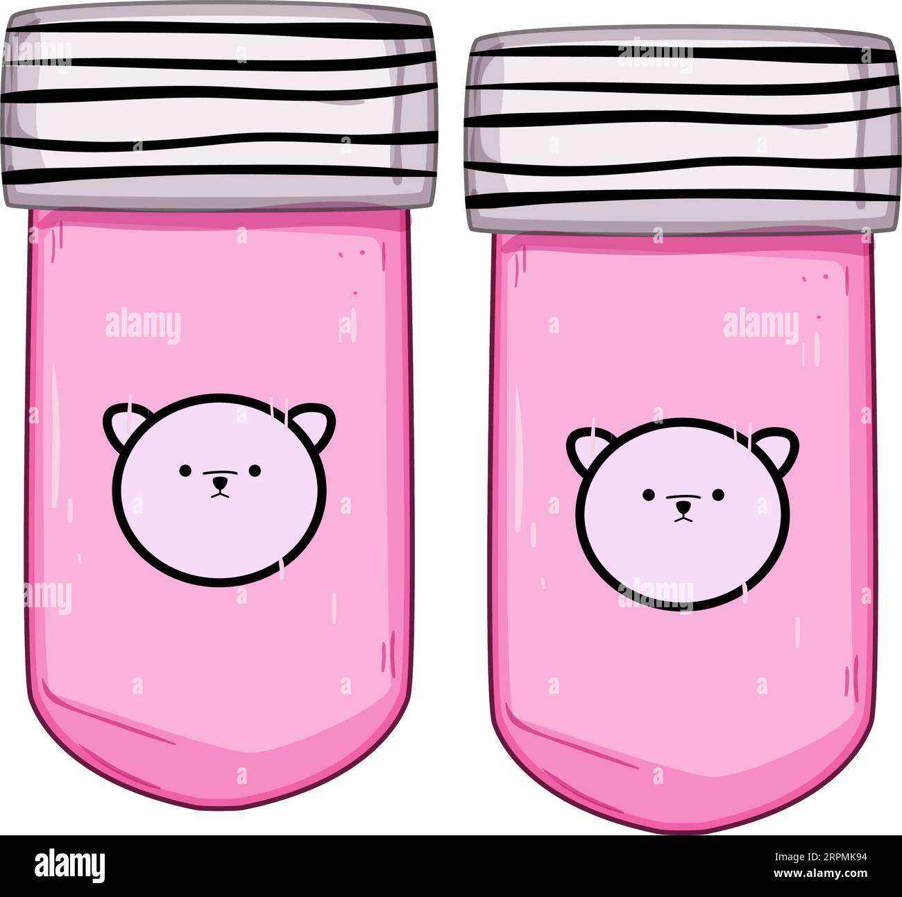 kid toddler socks cartoon vector illustration Stock Vector Image & Art ...