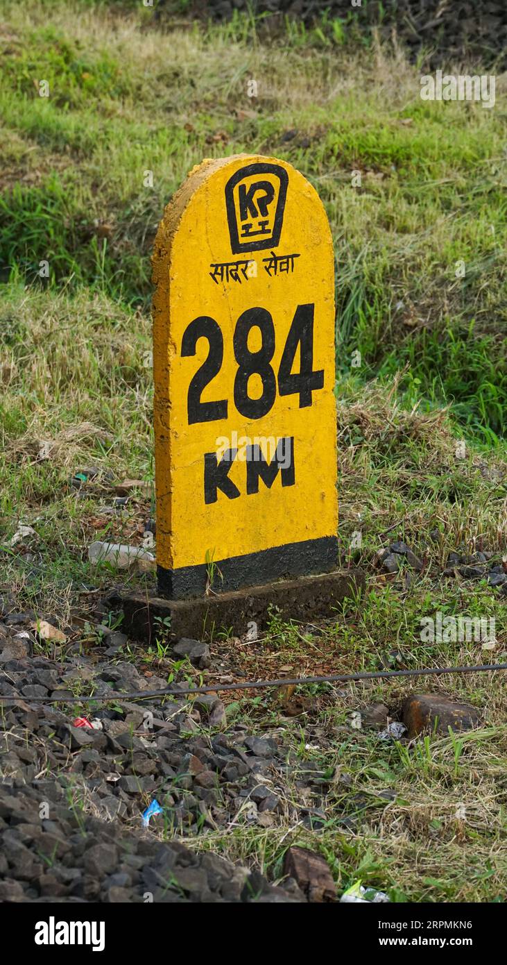 Kilometer milestone hi-res stock photography and images - Alamy