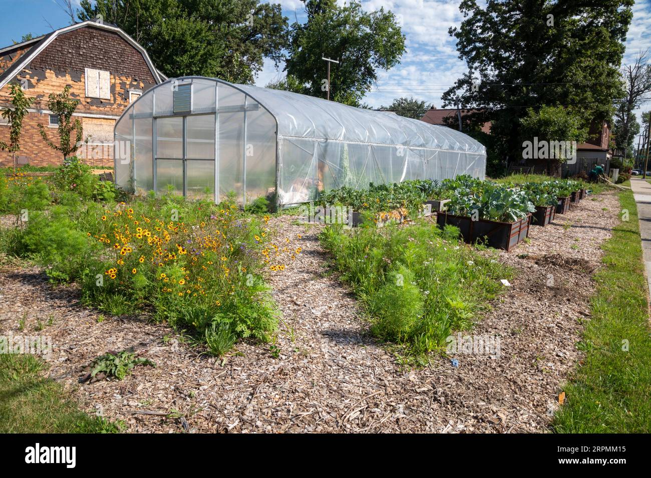 Detroit, Michigan - Emerald Garden, built resident Gary Gray on two ...