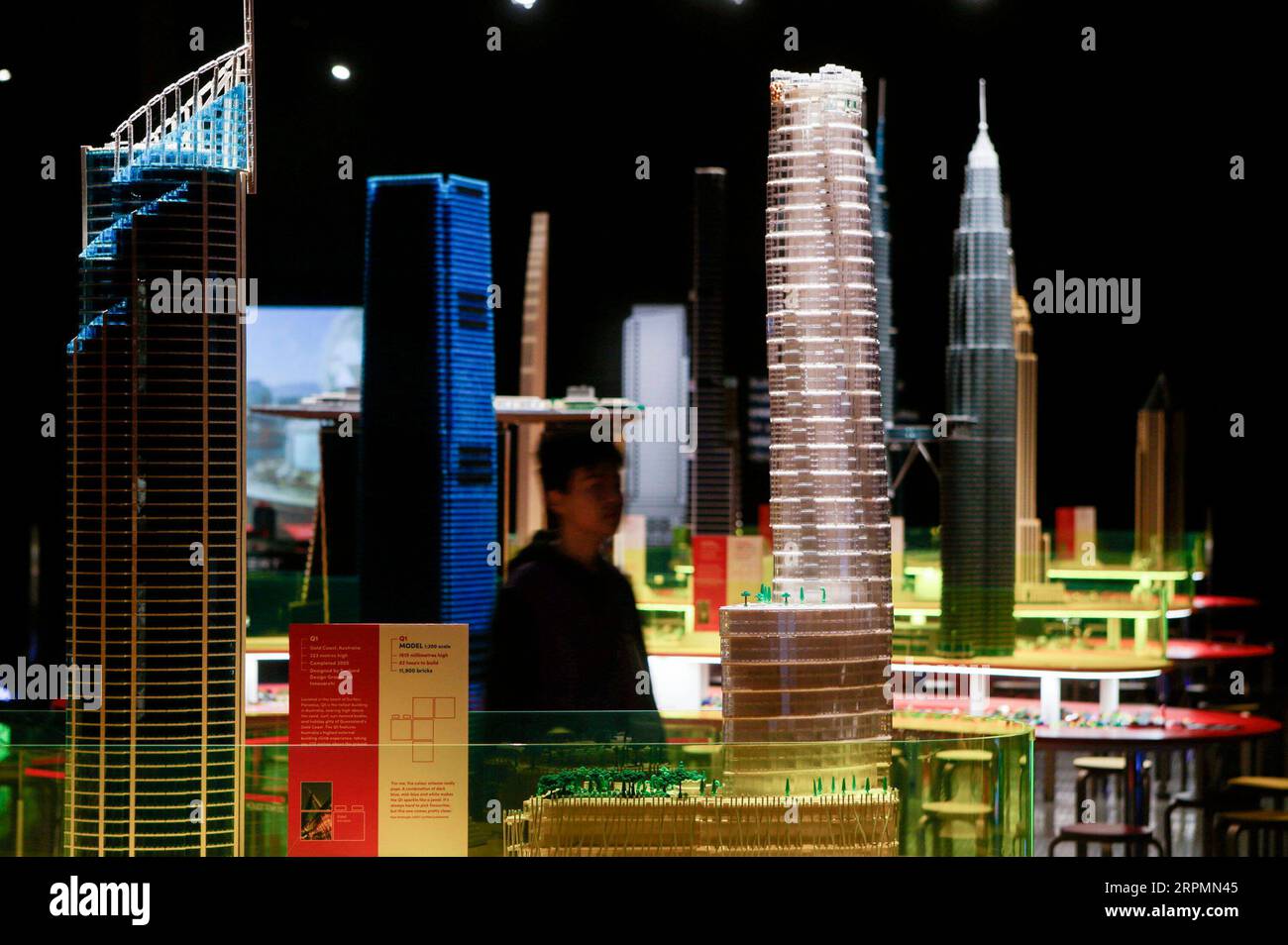 200214 -- CANADA, Feb. 14, 2020 Xinhua -- Skyscrapers built by LEGO ...