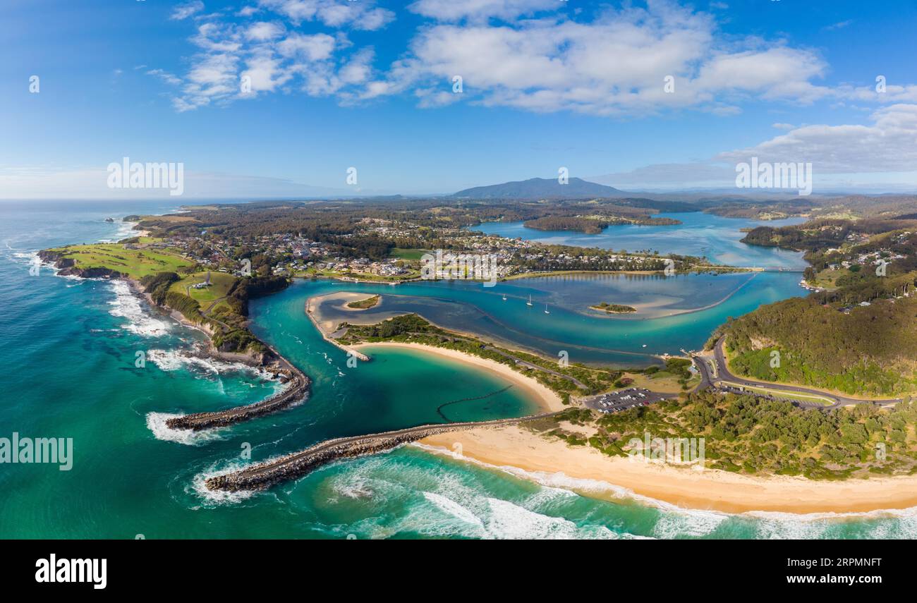 The idyllic coastal town of Narooma wrapped around the famous Wagonga ...