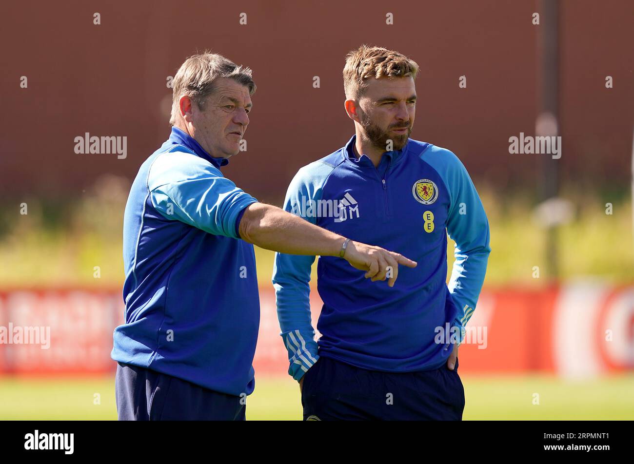 Scotland assistant manager John Carver and coach James Morrison (right ...