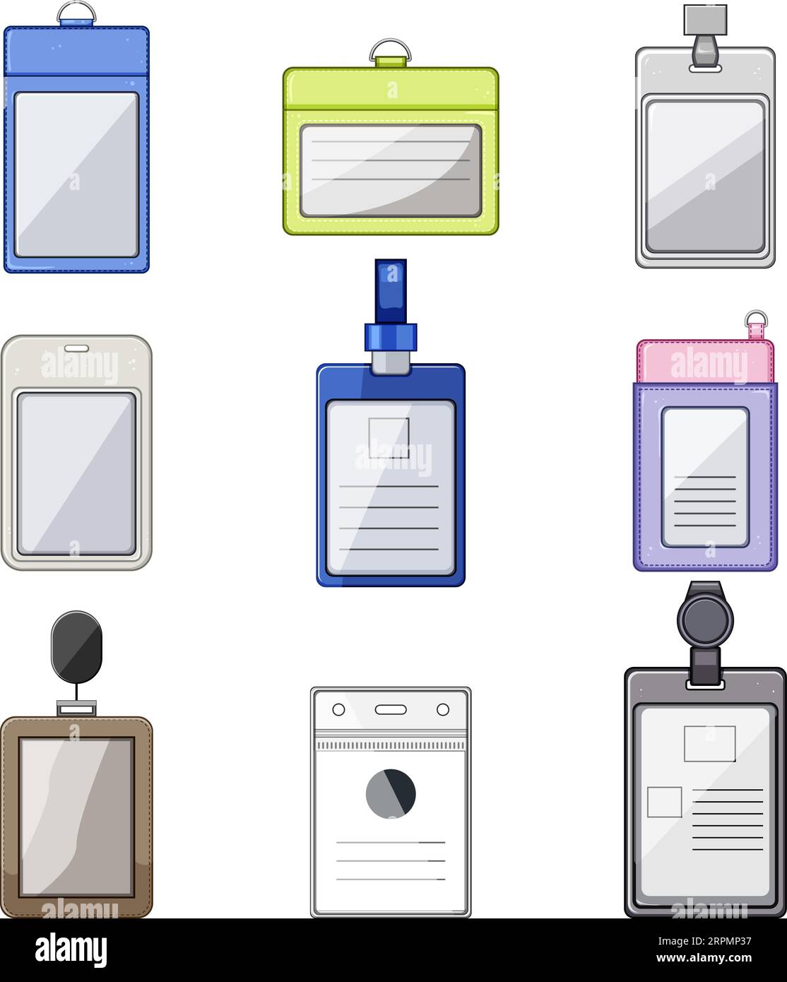 id card set cartoon vector illustration Stock Vector Image & Art - Alamy