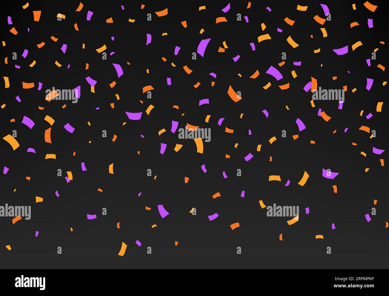 Halloween confetti background of horror holiday night party. Vector ...