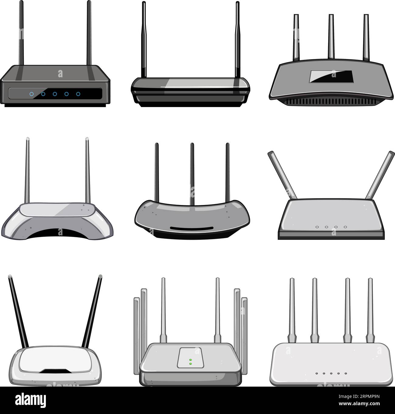 router set cartoon vector illustration Stock Vector Image & Art - Alamy