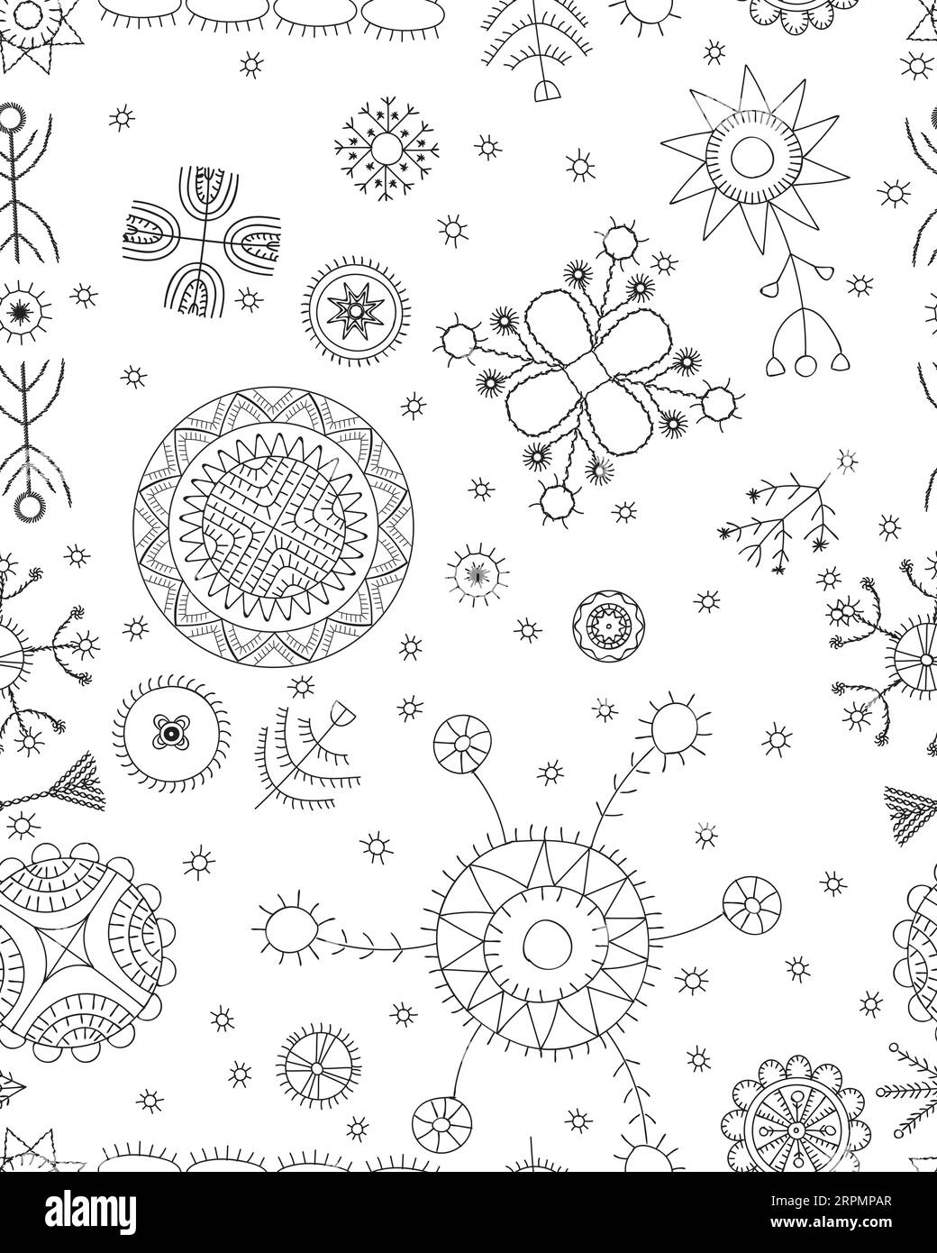Estonian Mulgi embroidery inspired repeating pattern design template in ...