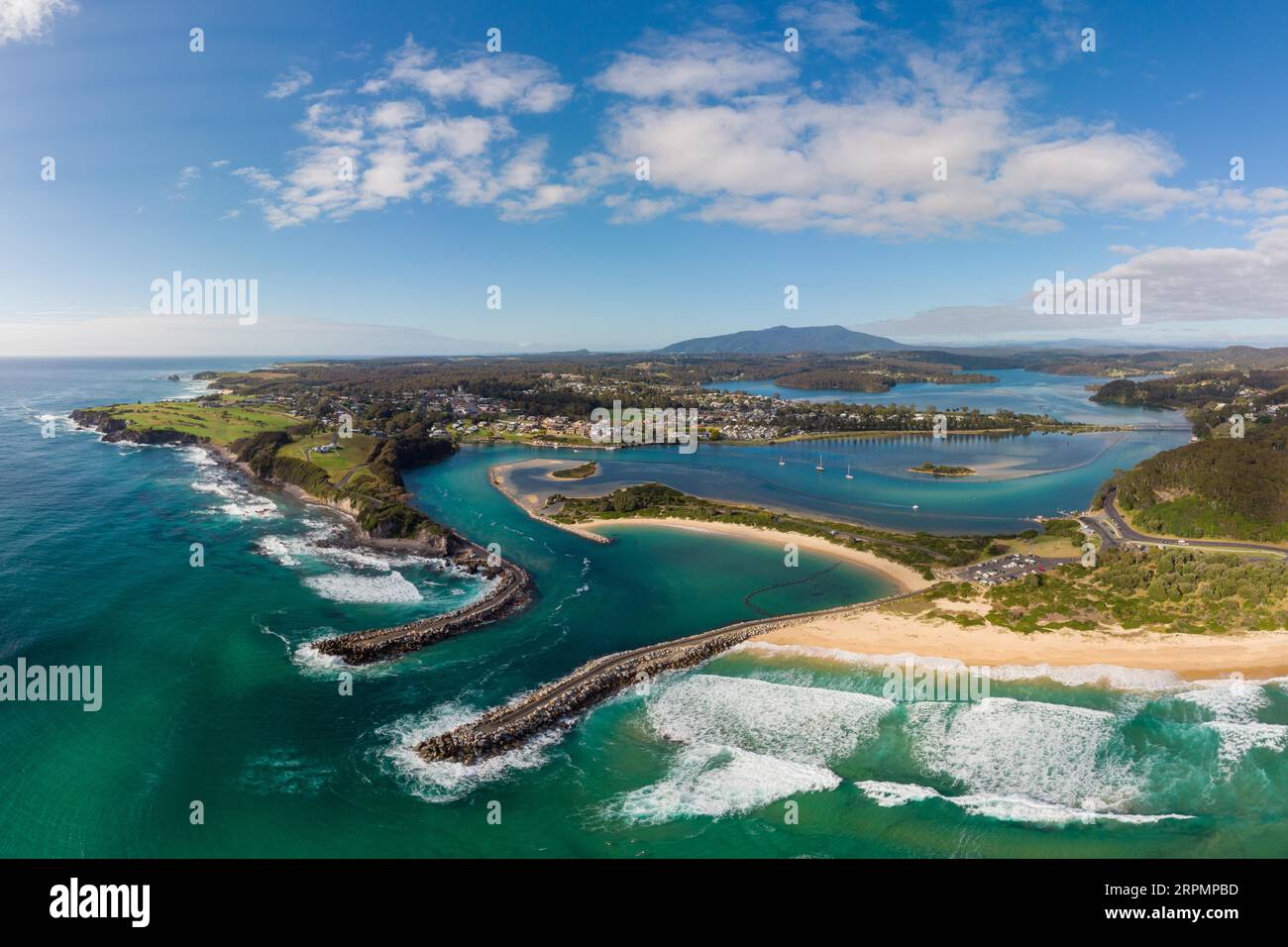 The idyllic coastal town of Narooma wrapped around the famous Wagonga ...