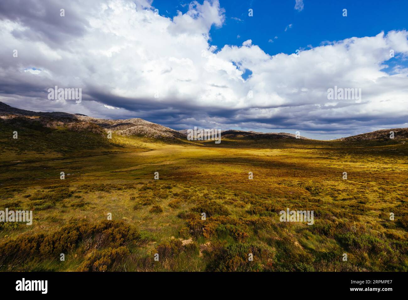 A landscape view in the late afternoon on the Cascade Hut Trail near ...