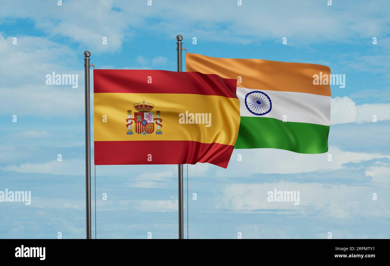 Spain india flag hi-res stock photography and images - Alamy