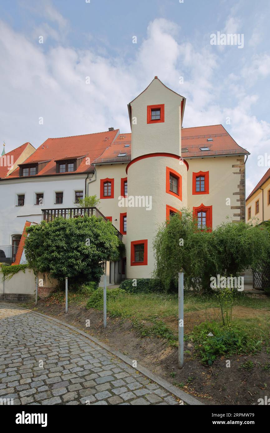 Back of the cathedral shop at St. Marien Cathedral, Freiberg, Saxony ...