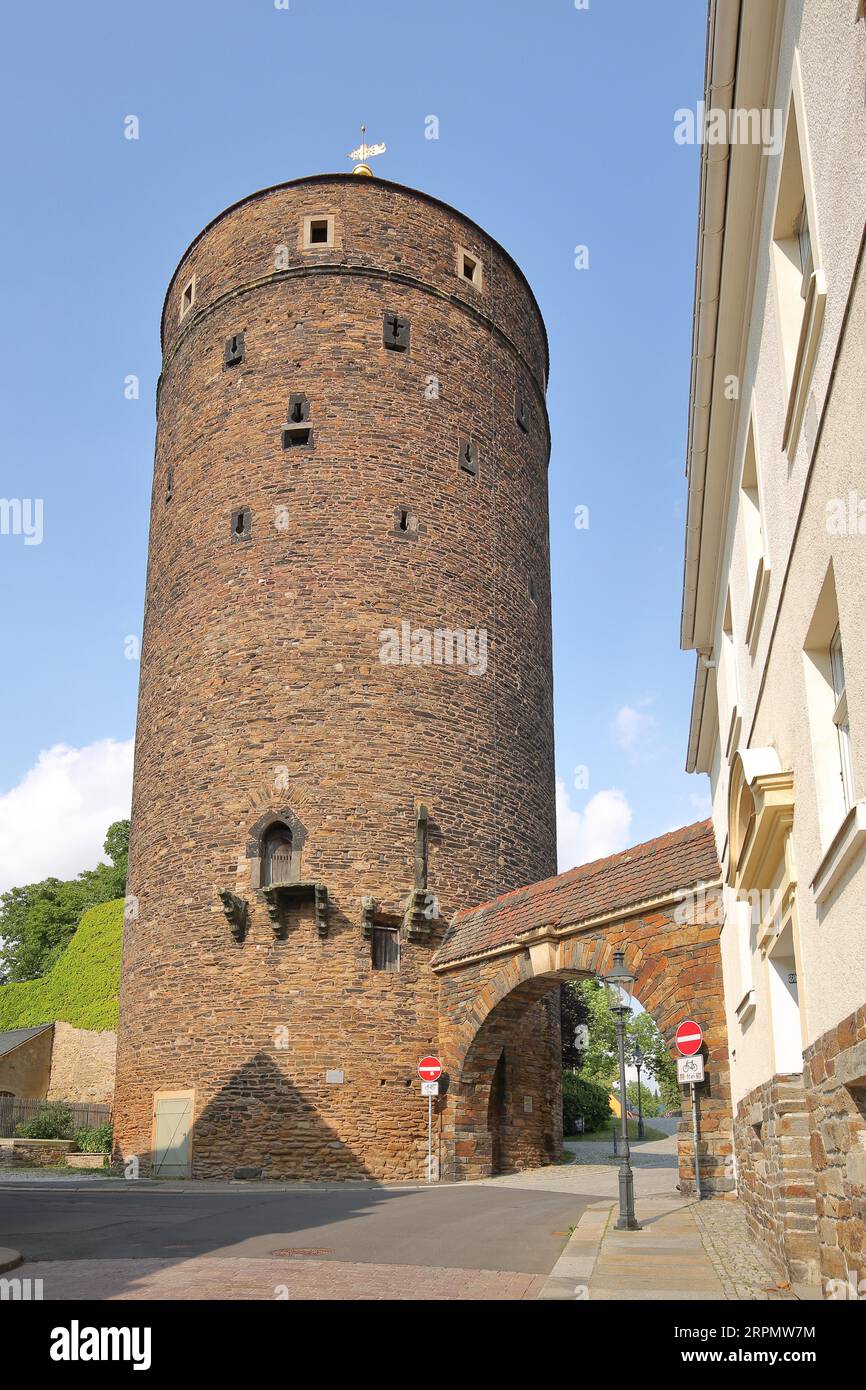 Historic medieval Donatsturm and archway as city fortification, tower ...