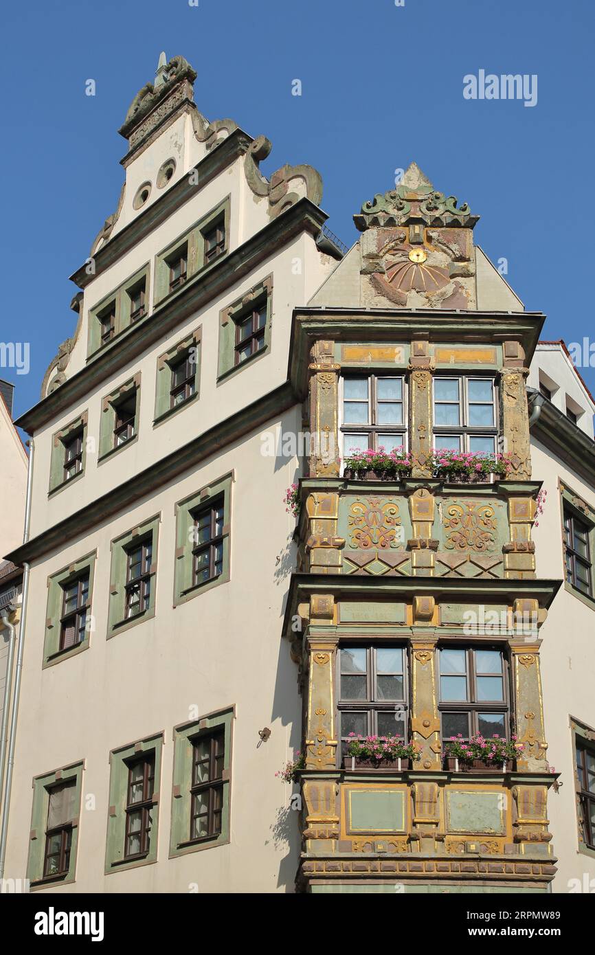 Oriel and tail gable on historical building in Mannerism, Renaissance ...