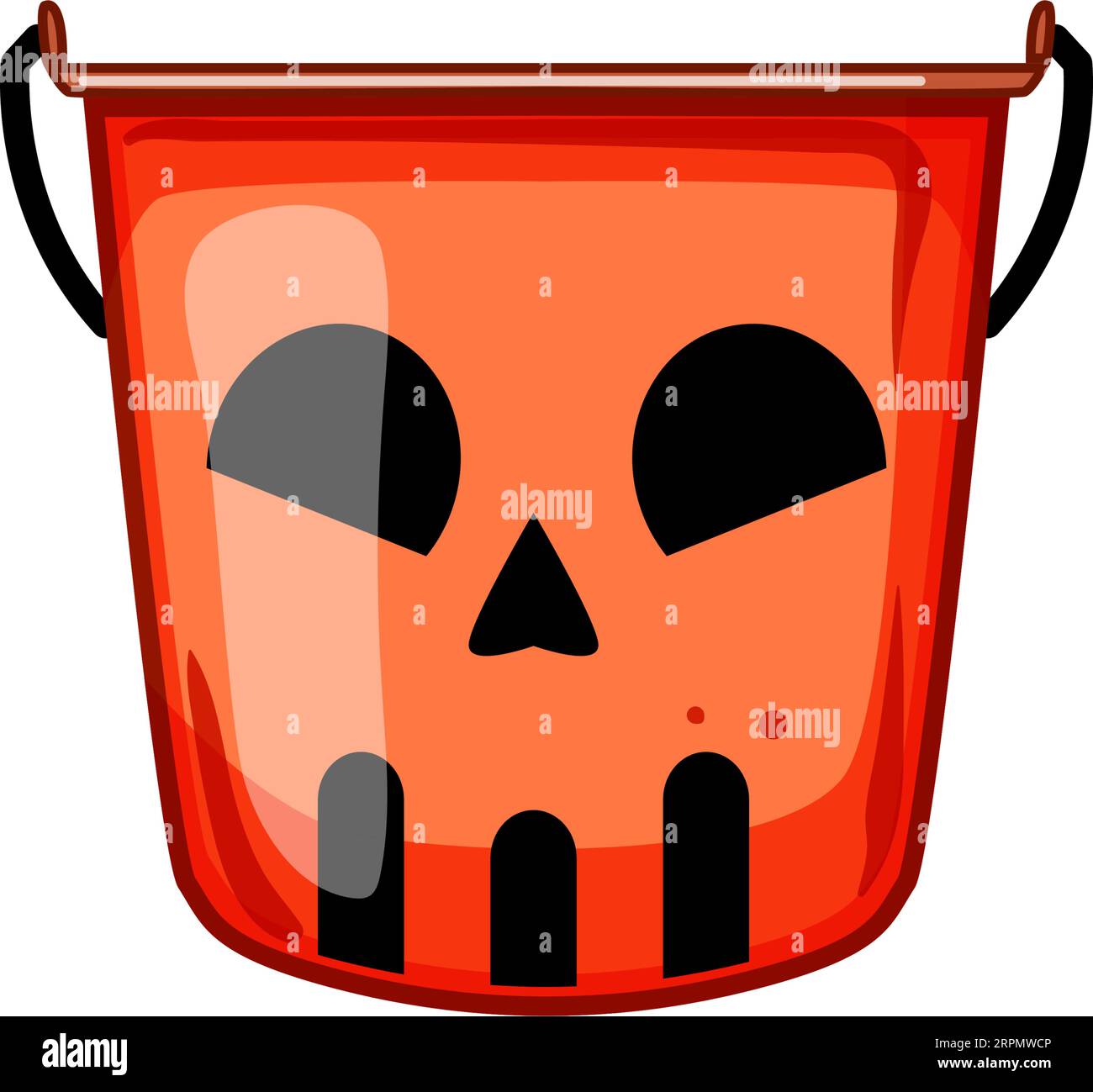candy halloween bucket cartoon vector illustration Stock Vector Image ...