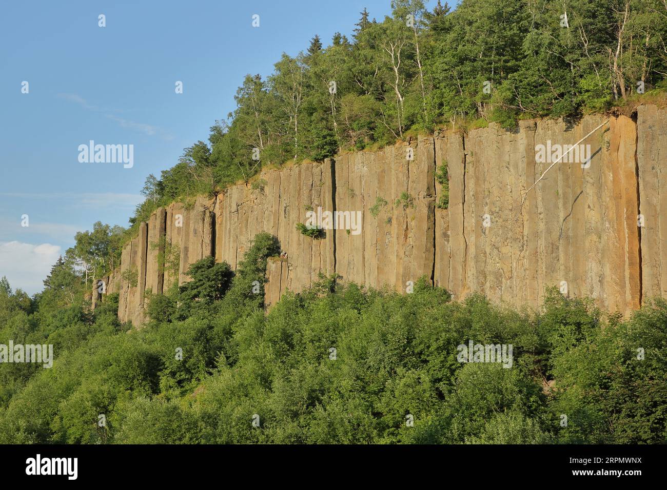 Organ pipes with basalt columns, Scheibenberg, rock, rock formations ...