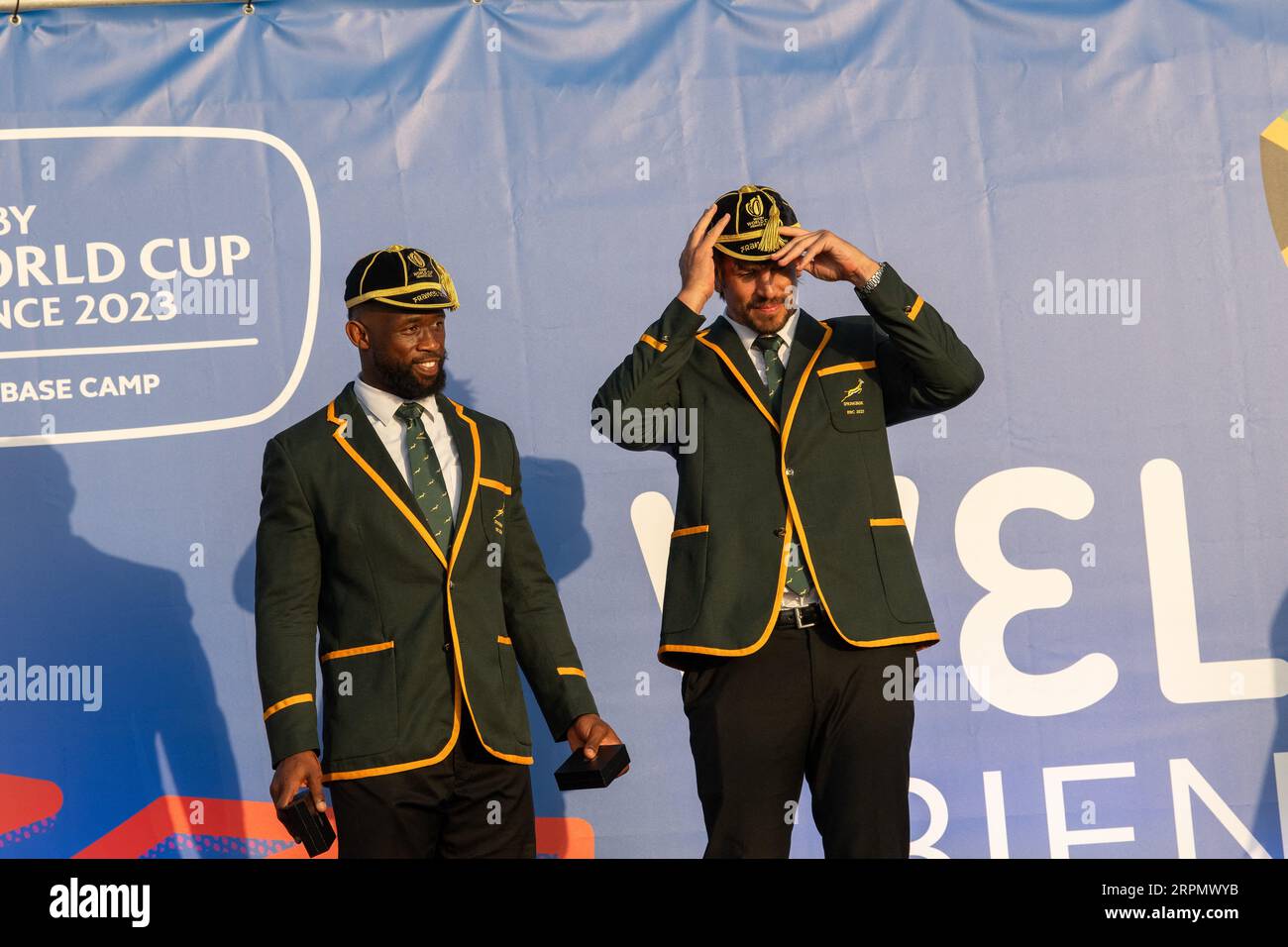 Toulon, France. 04th Sep, 2023. Siya Kolisi and Eben Etzebeth of the ...