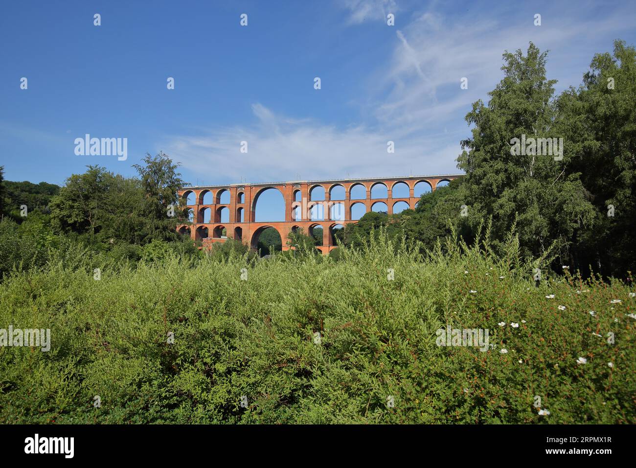 Historic Goeltzschtal Bridge with bricks, bricks, viaduct, railway ...