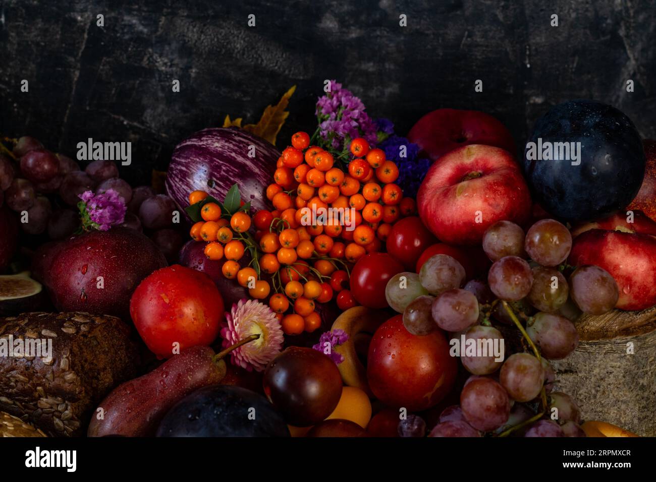 Autumn still life of fruits and vegetables, Harvest Festival ...