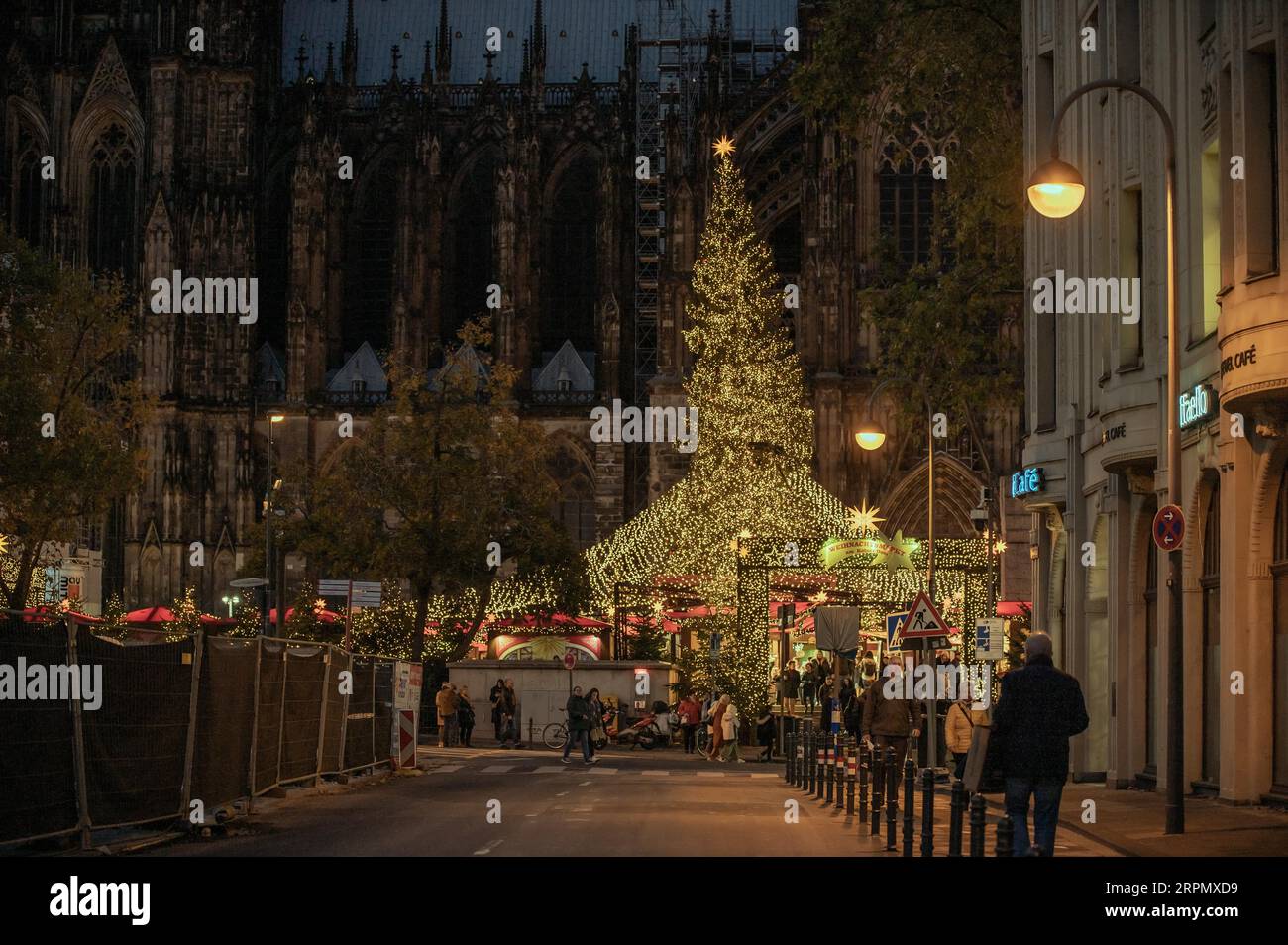 Christmas tree at Cologne Cathedral Stock Photo - Alamy