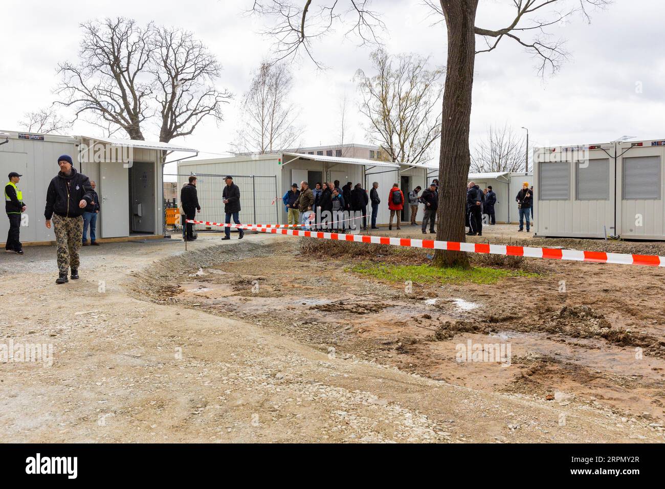 Open day at the Sporbitz refugee shelter Stock Photo - Alamy