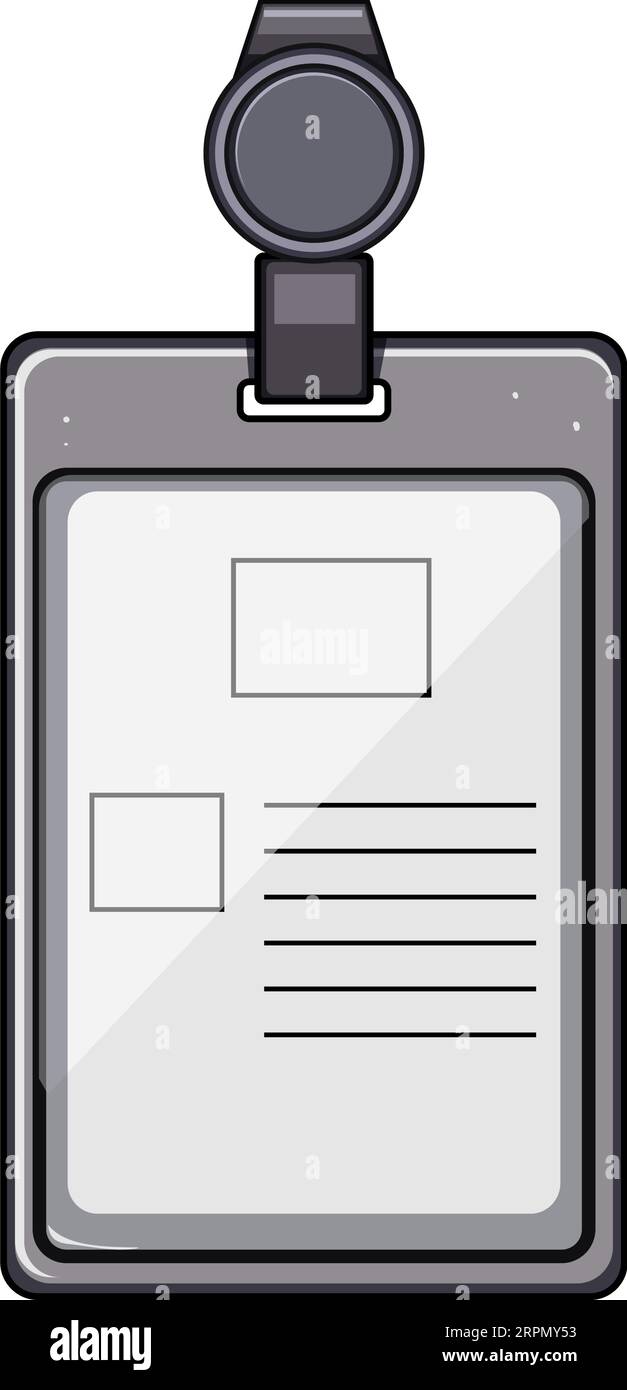 contact id card cartoon vector illustration Stock Vector Image & Art ...