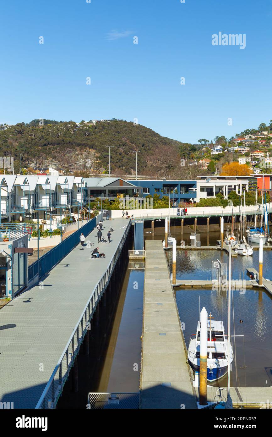 The Seaport in Launceston, Tasmania, Australia, with copy space for ...