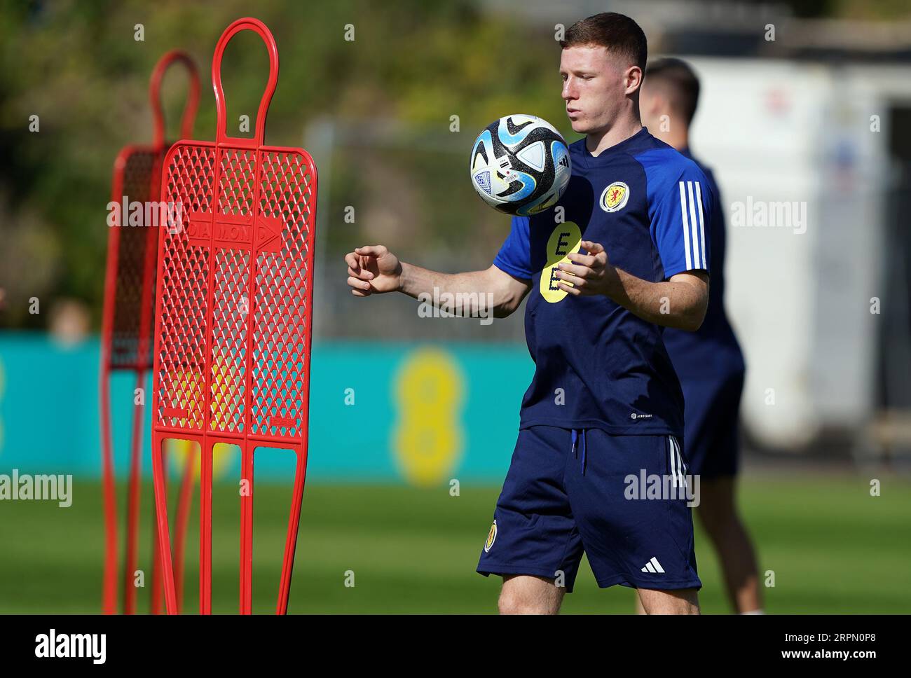 Scotland's Elliot Anderson during a training session at Lesser Hampden ...